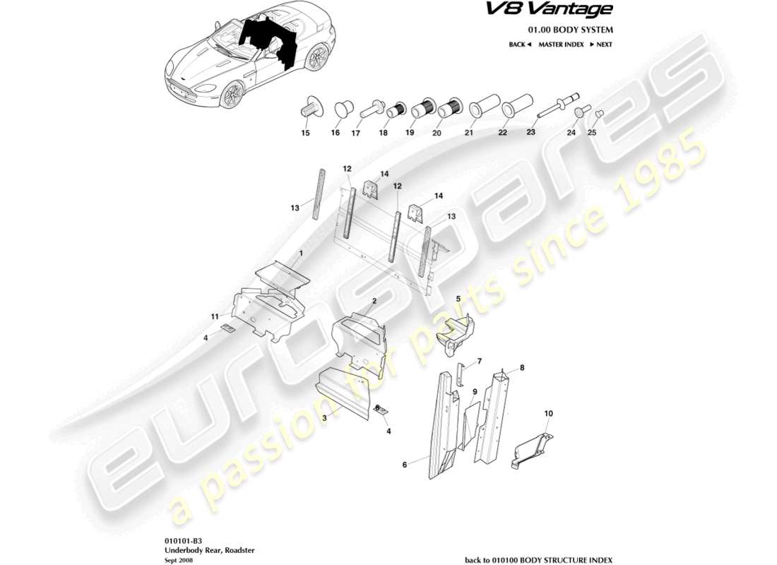 Aston Martin V8 Vantage (2008) Part Diagrams | Eurospares