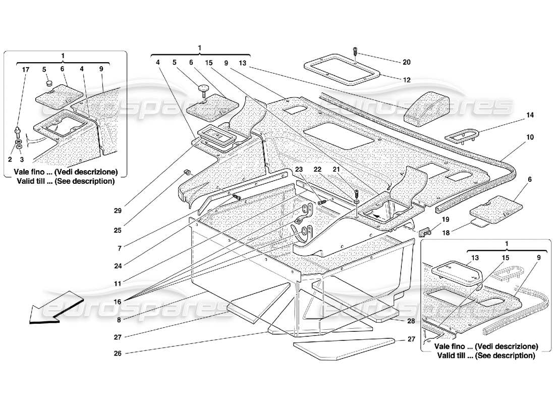 355 (5.2 Motronic) Front Compartment Carpets Diagram (112)