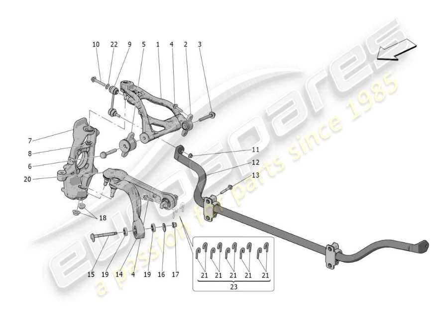 MC20 (2023) Front Suspension Parts Diagram (06.10.1)