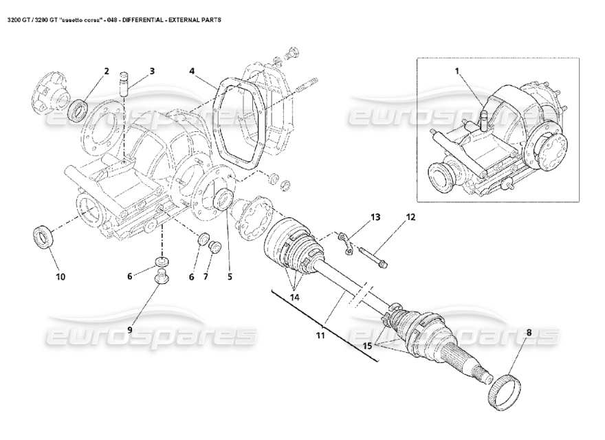 3200 GT/GTA/Assetto Corsa Differential: External Parts (048)