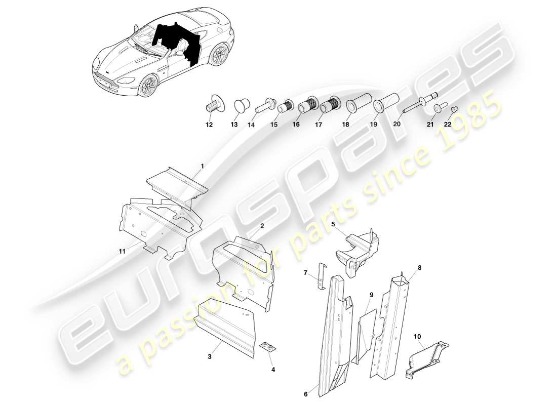 Aston Martin V8 Vantage (2007) Part Diagrams | Eurospares