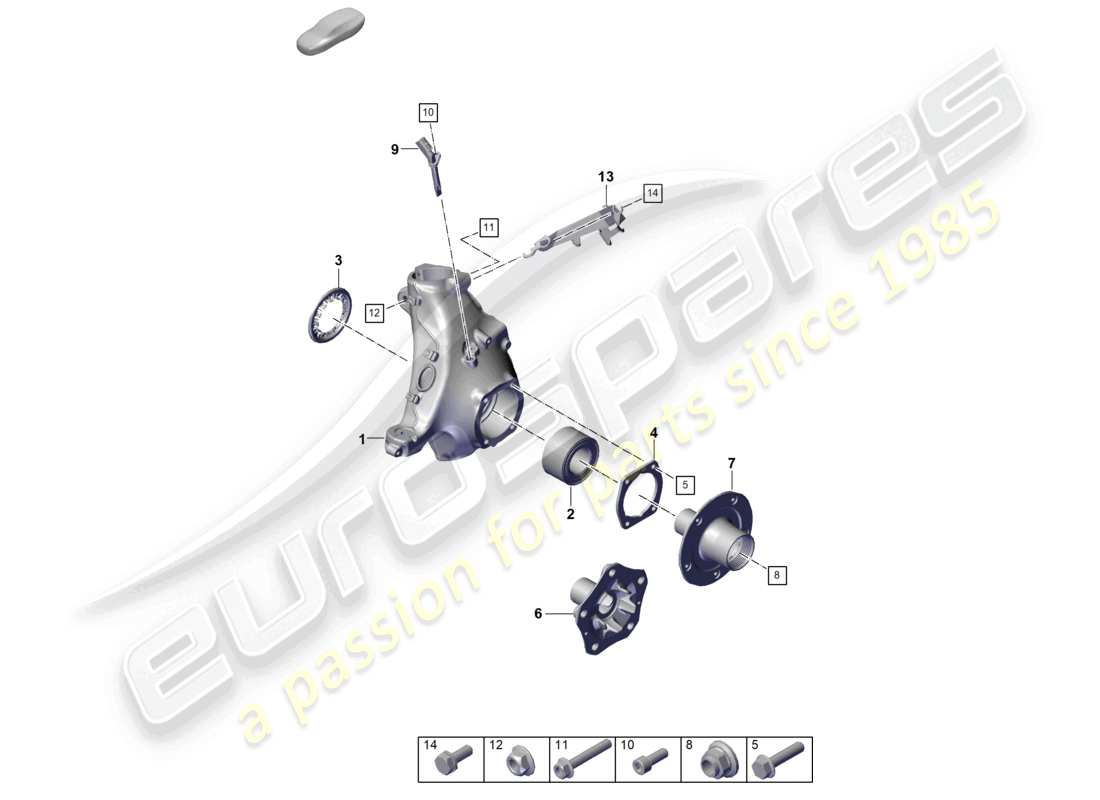 2026 (992-2 Turbo / S) Wheel carrier Wheel hub (401-007)