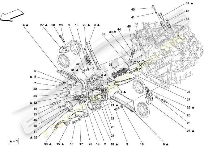 F430 Coupe (USA) timing system - drive Parts Diagram (0006)