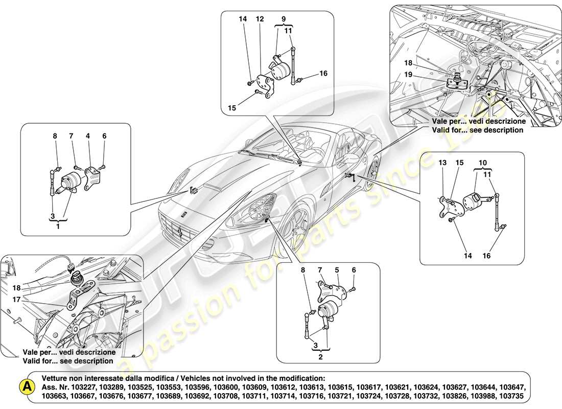 Ferrari California (USA) DASHBOARD Parts Diagram (0139)
