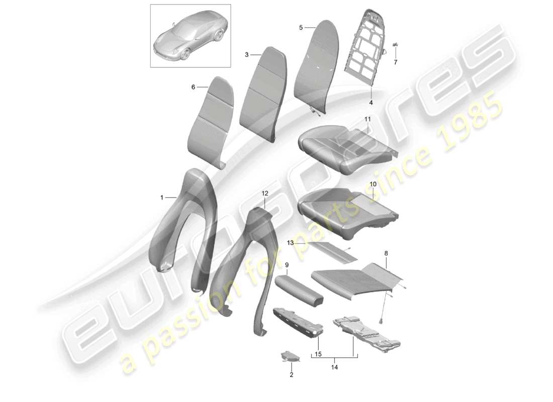 PART 9915211624650J | PORSCHE 991 AGATE GREY/GEYSER GREY