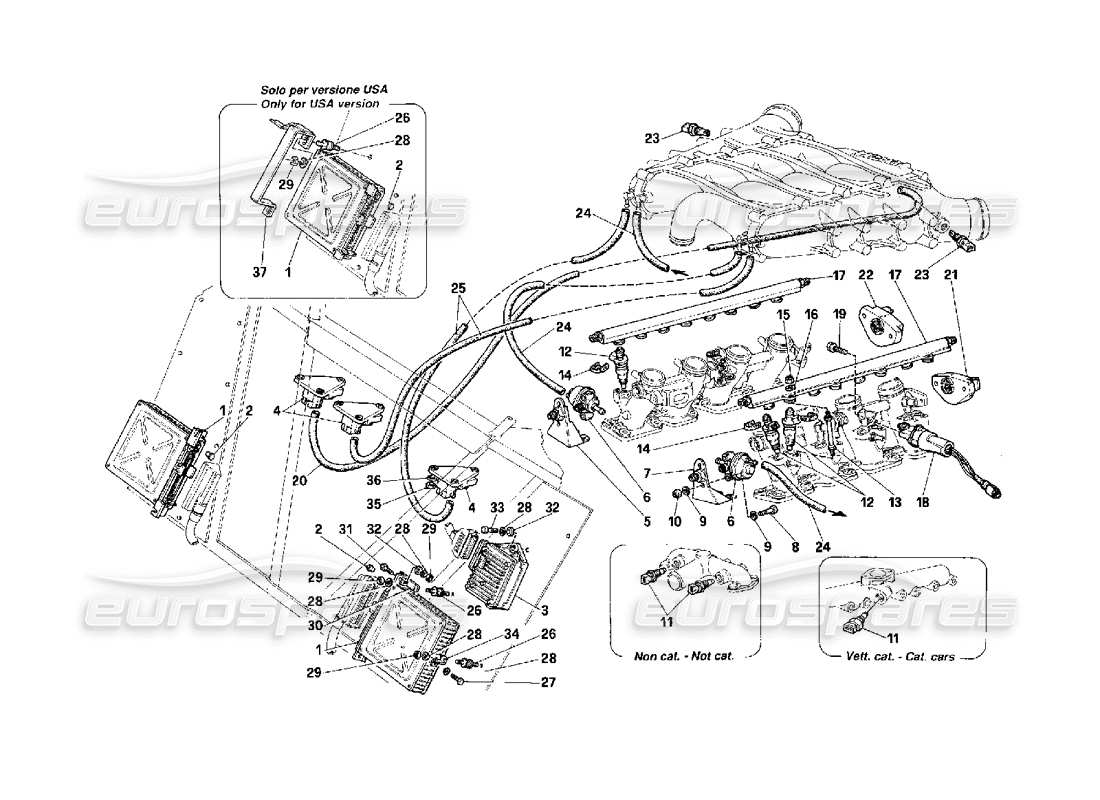 Ferrari F40 engine block Parts Diagram (001)