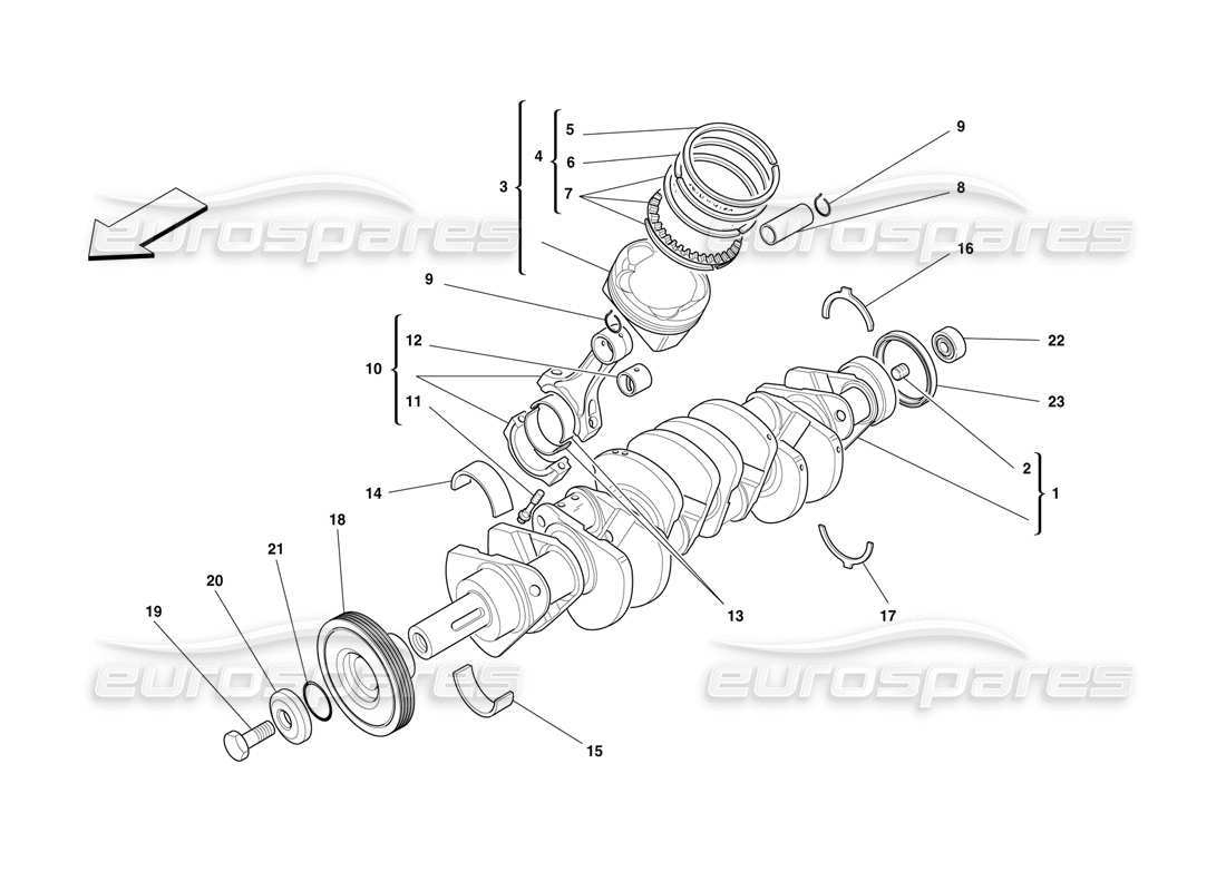 F50 driving shaft - connecting rods and pistons Parts (002)