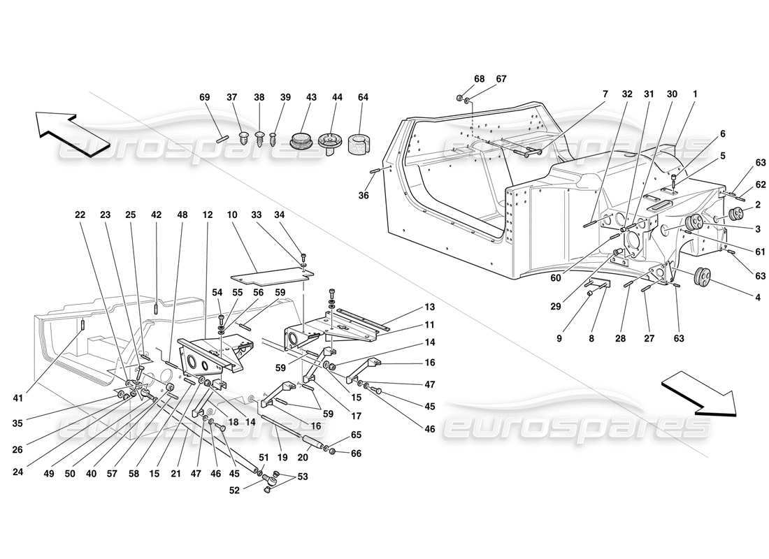 Ferrari F50 Frame and Structures Parts Diagram (101)
