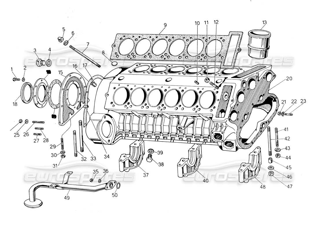 Lamborghini Countach LP400 Part Diagrams | Eurospares