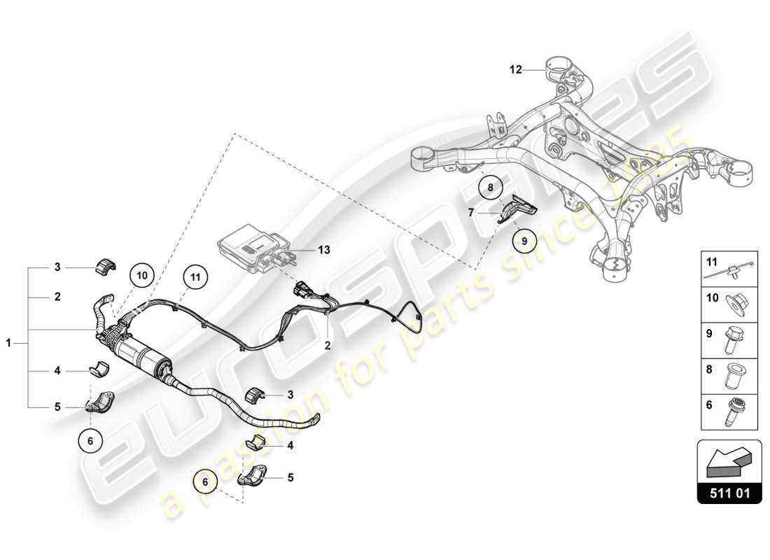 Lamborghini Urus (2020) AXLE SHAFT Parts Diagram (501.01.00)