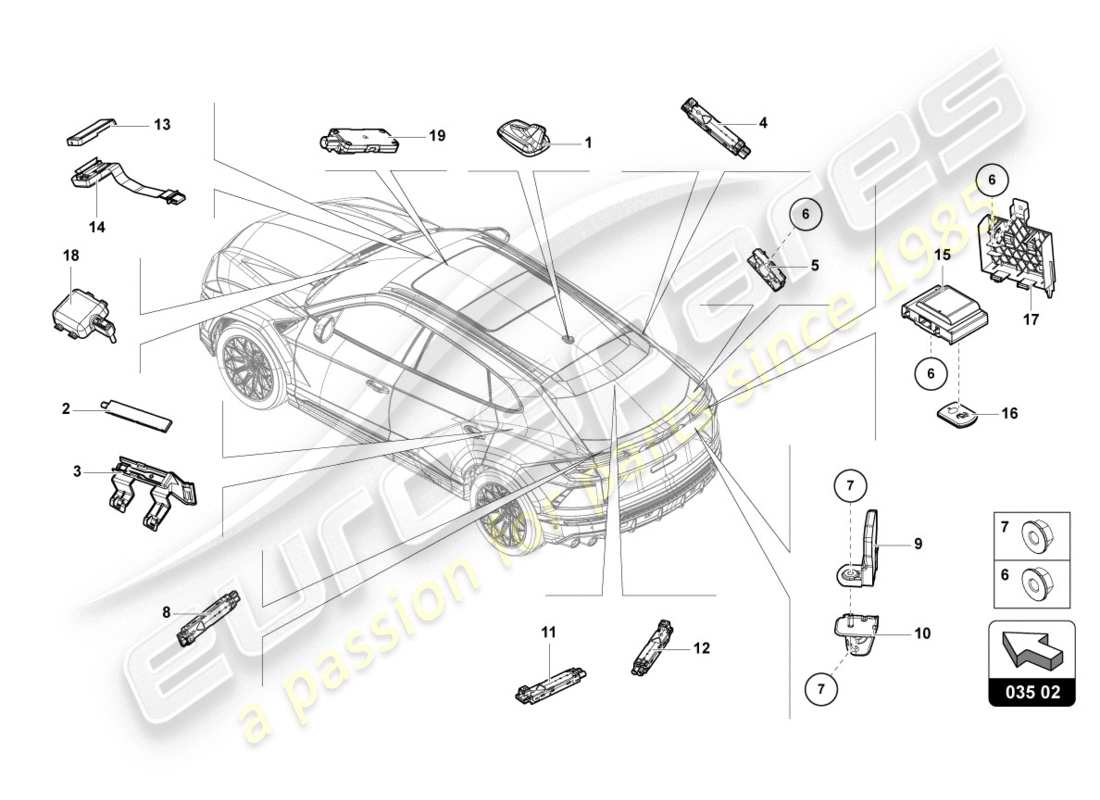 Lamborghini Urus (2019) Part Diagrams | Eurospares